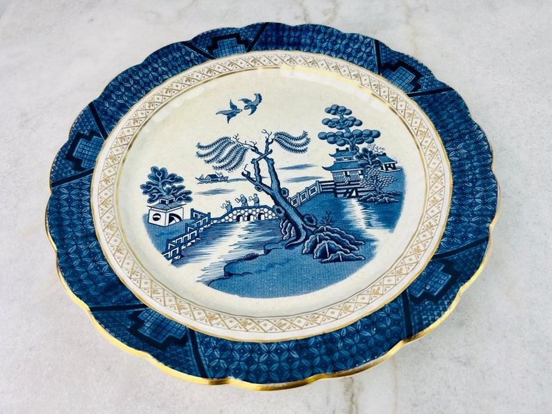 Rare Antique Booths real Old Willow Platter Large - Etsy