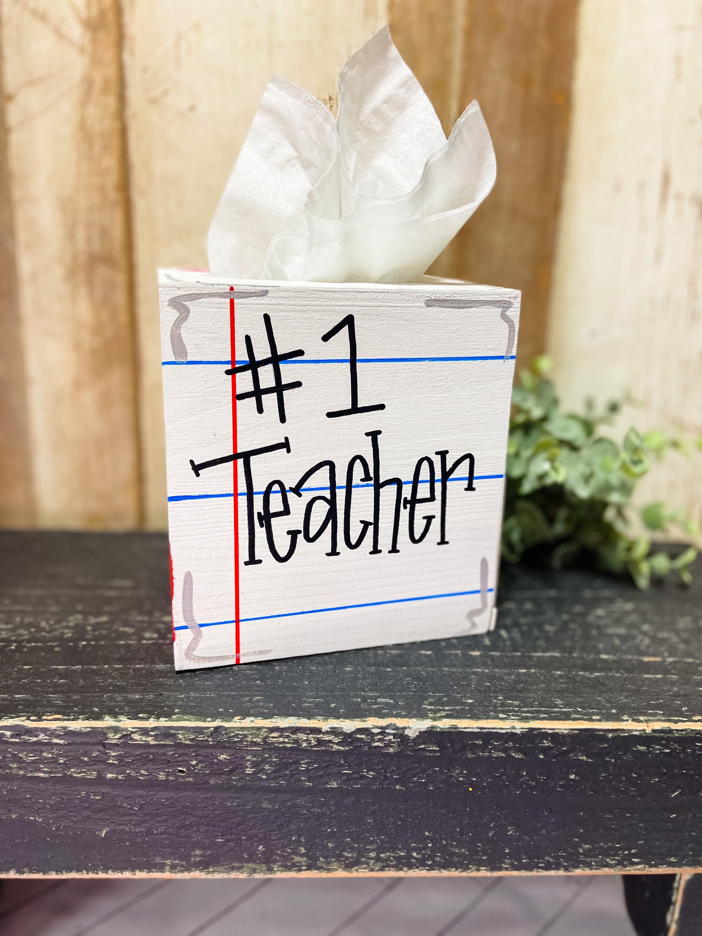 Teacher Appreciation Gift Teacher Tissue Box Teacher Gift - Etsy