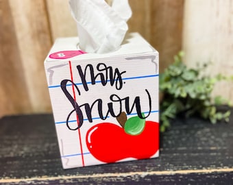 Teacher Tissue Box - Etsy