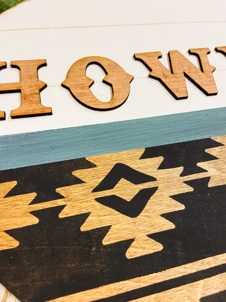 Aztec Western Hello Door Hanger Door Decor Boho Chic - Etsy