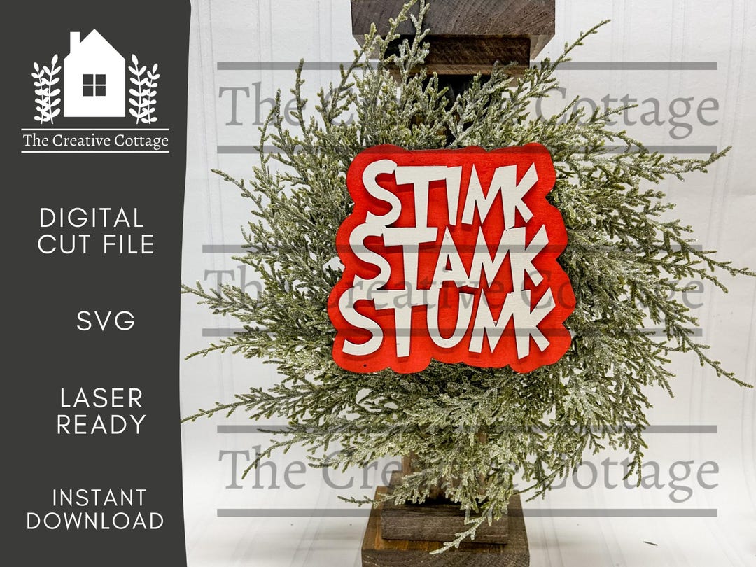 Stink Stank Stunk Candlestick Sign SVG | Christmas Interchangeable ...