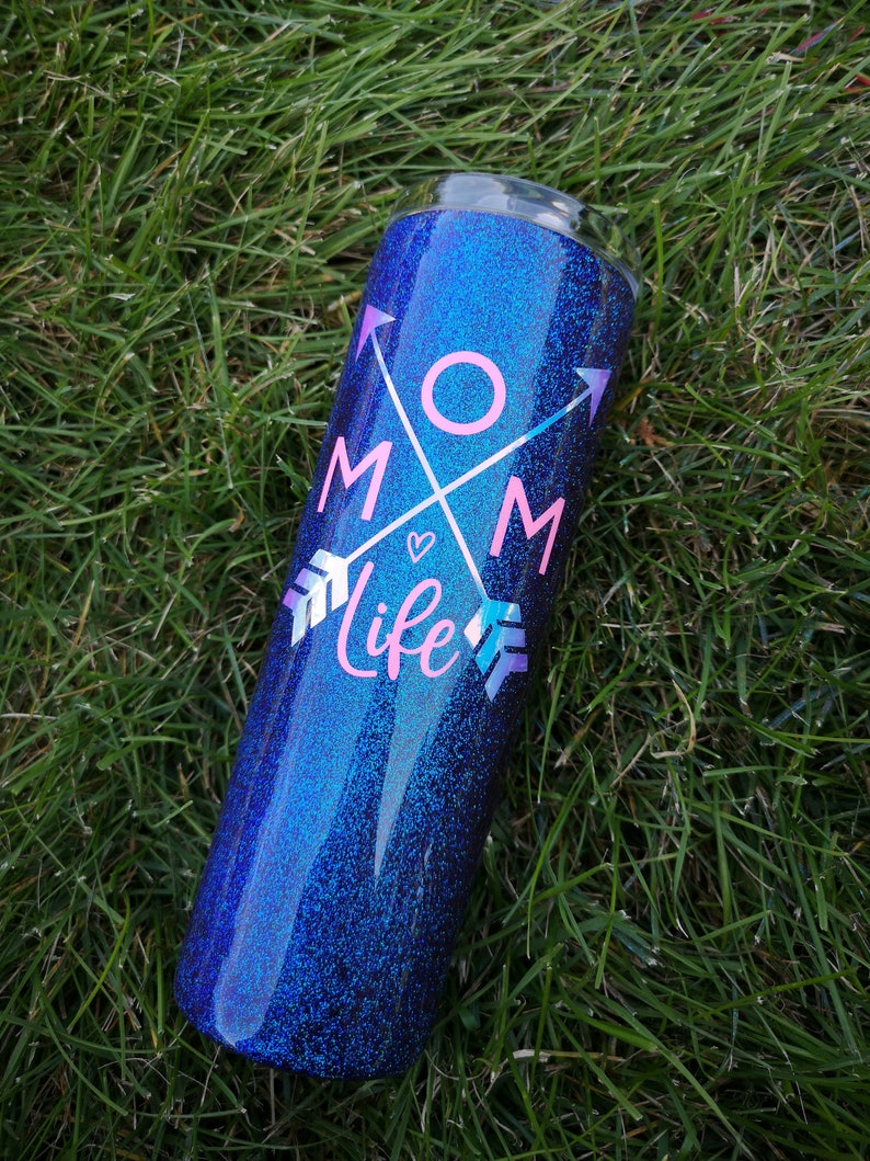 Custom Mom Life Tumbler Mom Life Glitter Tumbler Mom Life Etsy