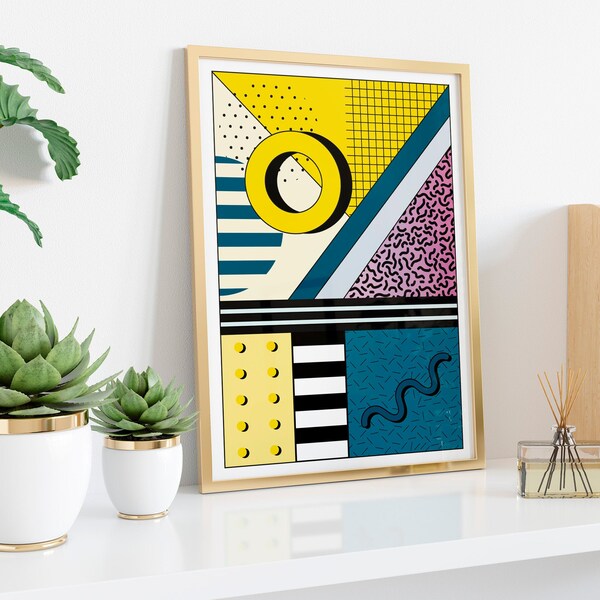 Geometric Print - Etsy