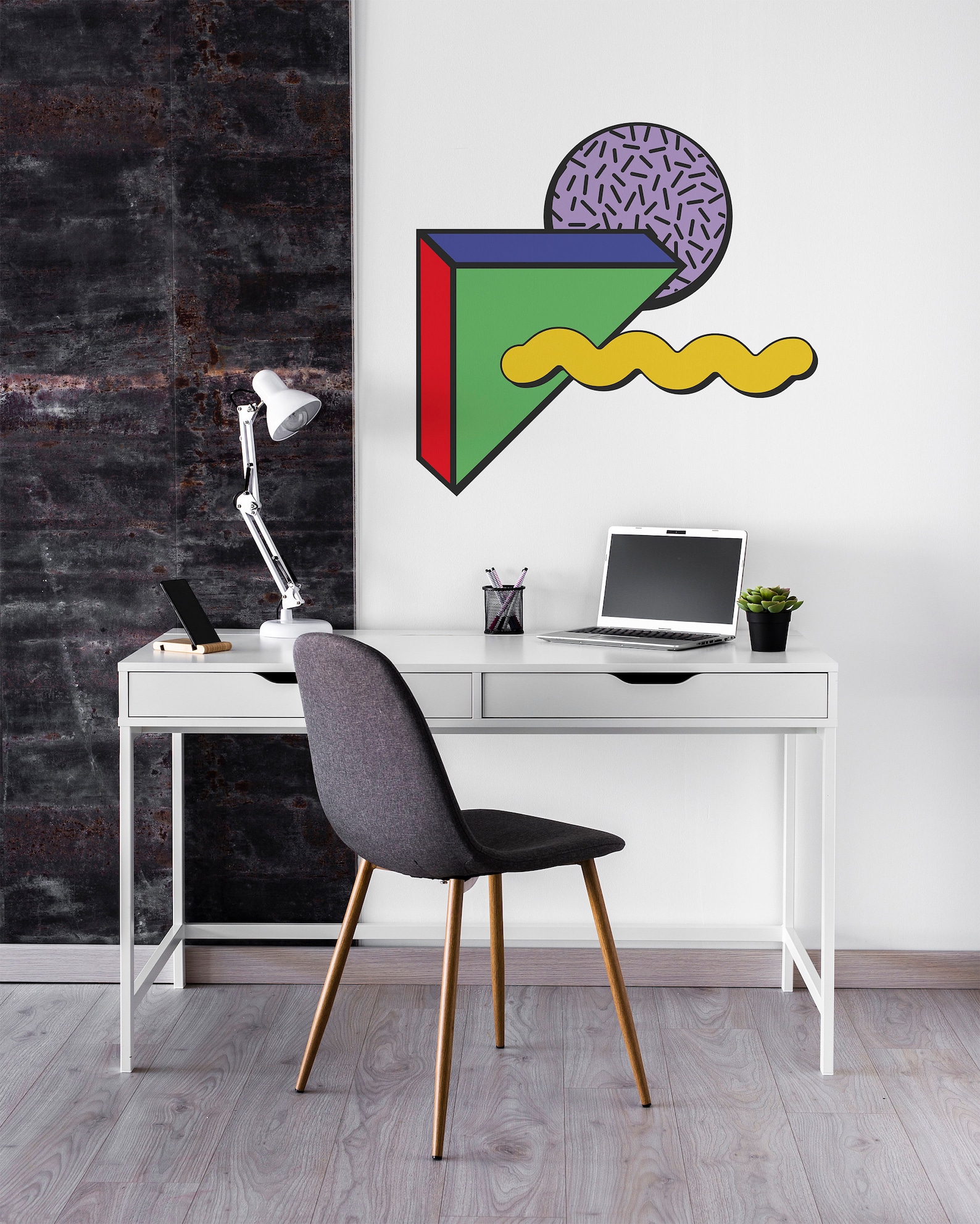 Memphis Milano Wall Decal, Geometric Wall Sticker, 80's Design, Memphis ...