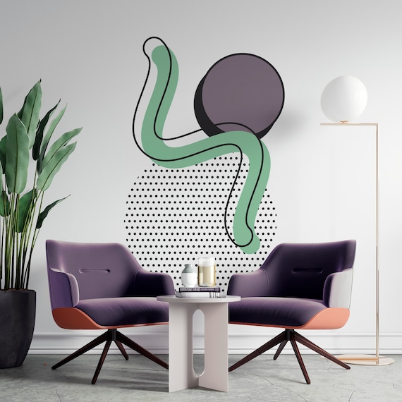 Memphis Milano Wall Decal Geometric Wall Sticker 80's - Etsy