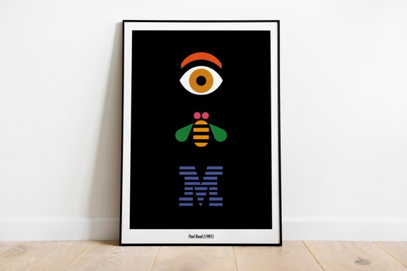 Ibm Paul Rand Paul Rand | IBM Resource Management Poster (1980)
