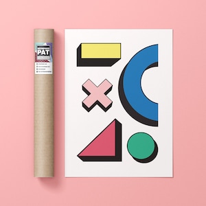 Memphis Milano Wall Decal, Geometric Wall Sticker, 80's Design, Memphis ...