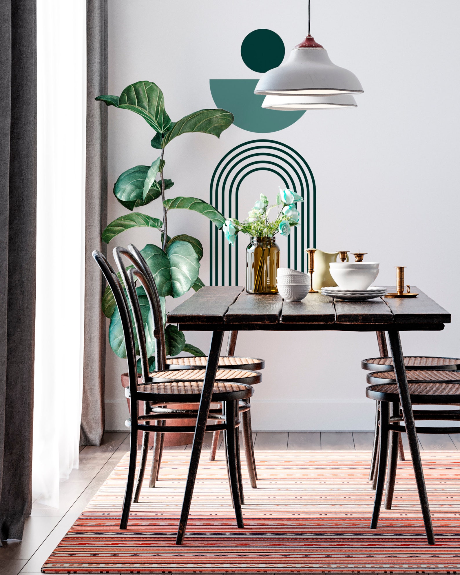 Boho Colorblock Wall Decal, Geometric Shapes, Geometric Wall Decals ...