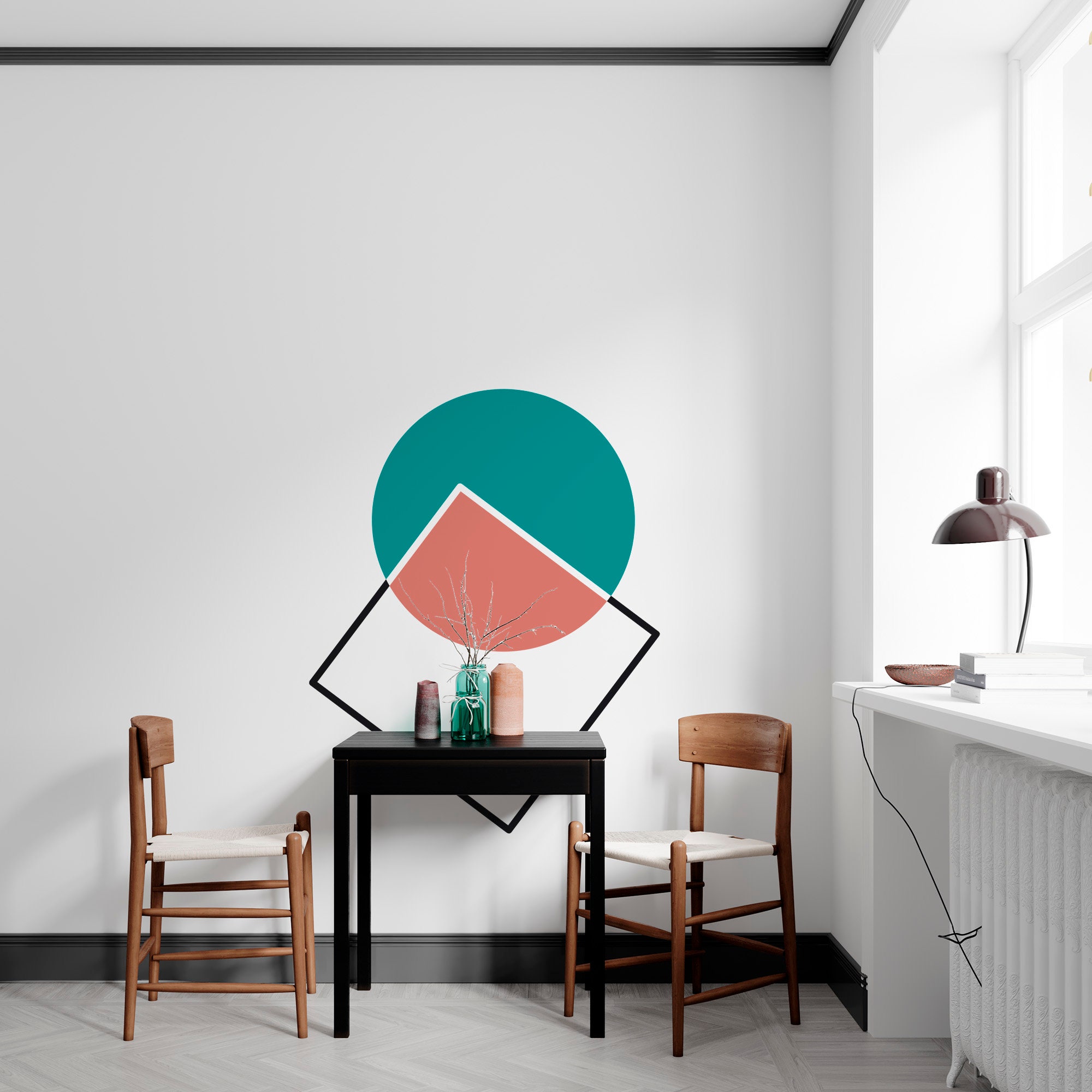 Memphis Milano Wall Decal, Geometric Wall Sticker, 80's Design, Memphis ...