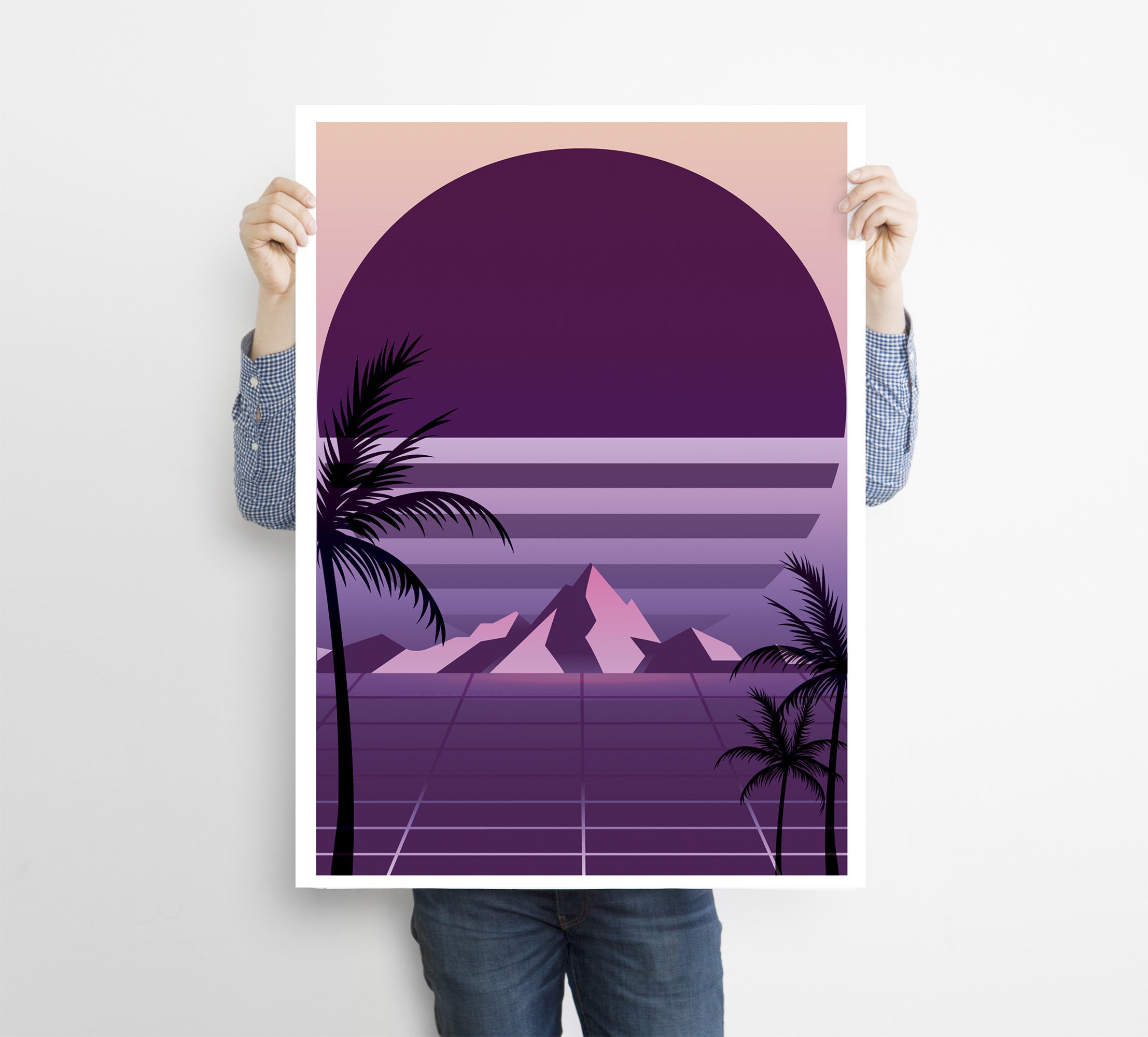 Retro 80s Print Poster, Wall Print, Digital Drawing, Birthday Gift ...