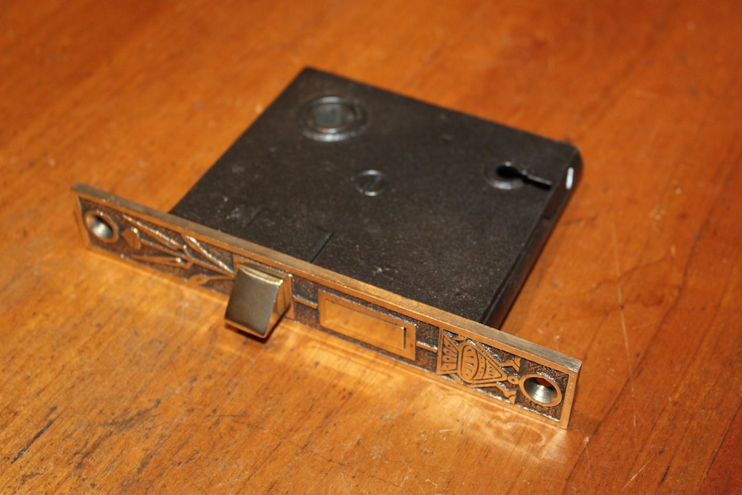 Restored Antique Mortise Lock With Flower Pot Motif, No Key R-64 - Etsy