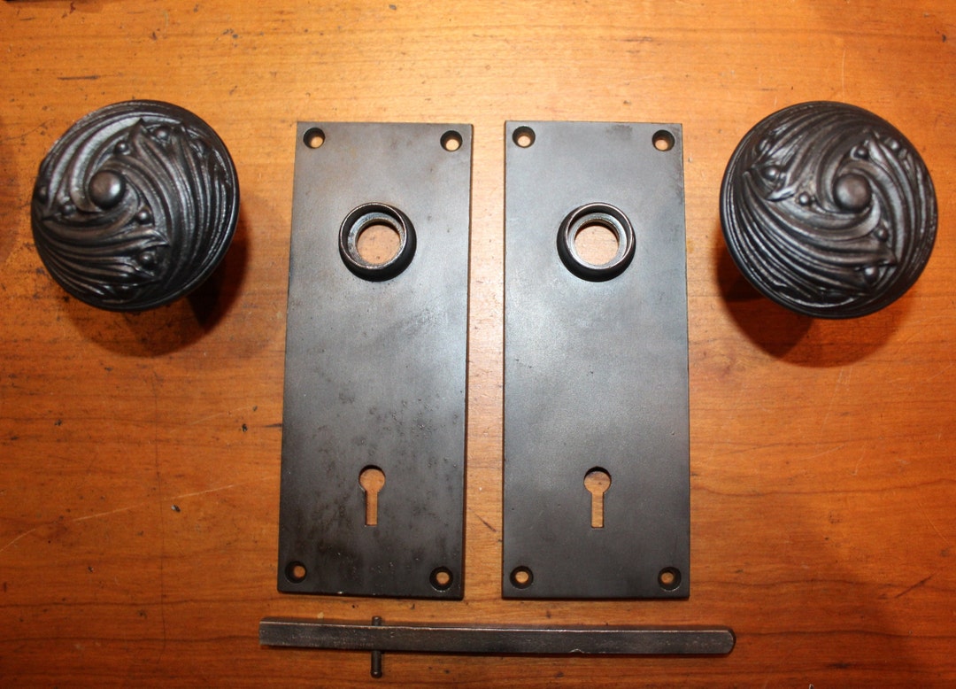 Yale and Towne Cast Iron With Original Bowers-barff Finish With Plates ...