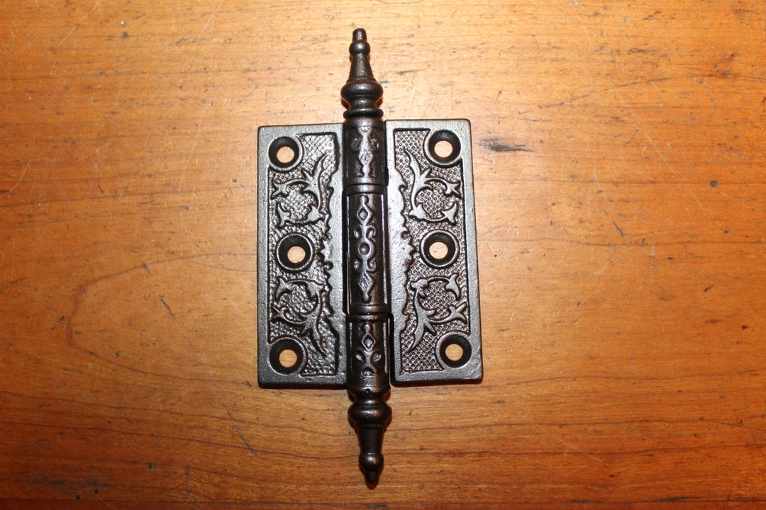 One 3" X 2-1/2" Ornate Steeple Tipped Cast Iron Victorian Eastlake ...