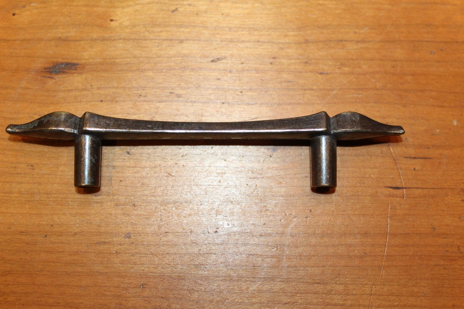 National Lock 1971 Vintage Antique Brass Drawer Cabinet Pull Handle H ...