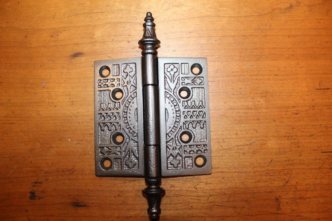 4" X 4" Antique Cast Iron Ornate Victorian Hinge Stipple Tipped D-26 - Etsy