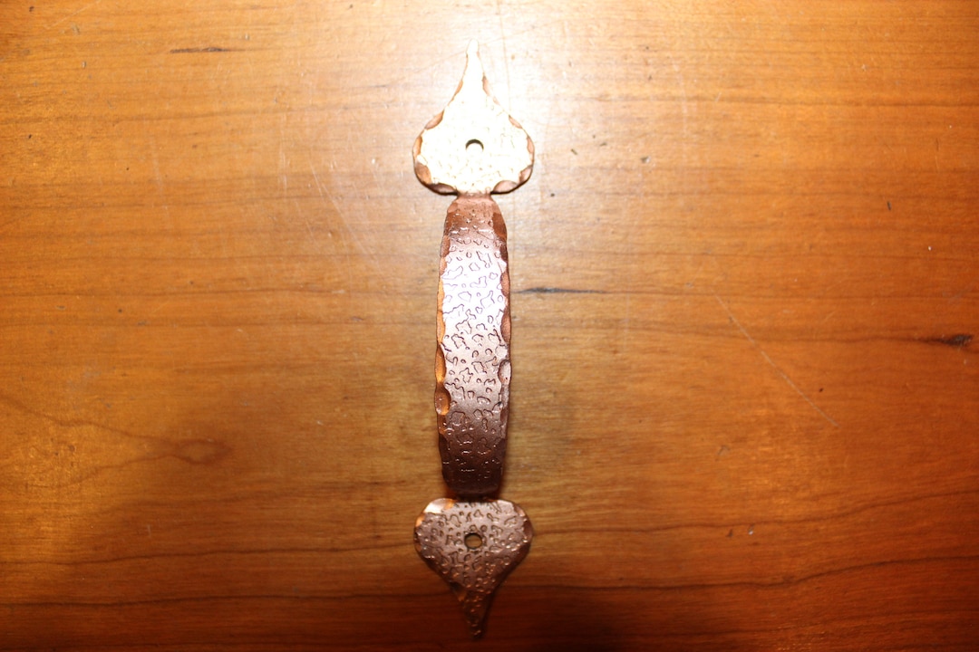 5-1/8 Copper Hammered Colonial Spade Drawer Pulls Handles G-6 - Etsy