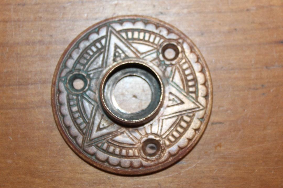 Antique Victorian Cast Bronze Rosette Doorknob Escutcheon - Etsy