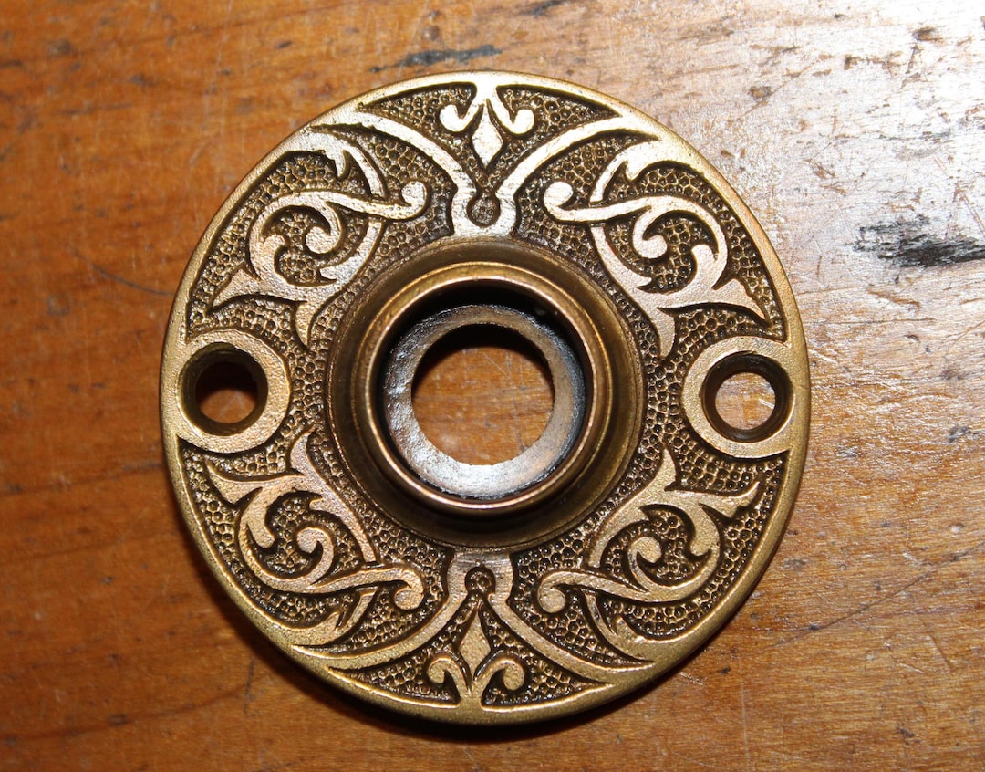 Antique Victorian Cast Bronze Rosette Doorknob Escutcheon EE-55 DS - Etsy