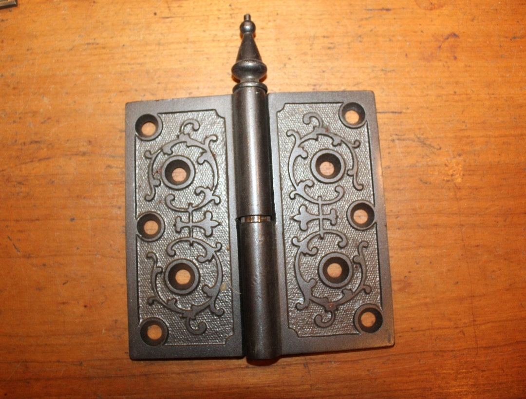 5" X 5" Antique 1869 Patent Cast Iron Ornate Victorian Hinge Steeple ...