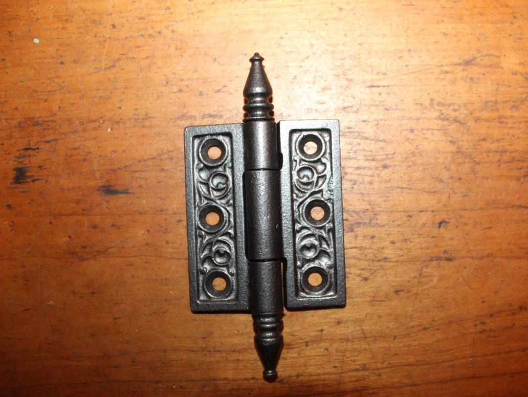 One 3" X 2-1/2" Ornate Steeple Tipped Cast Iron Victorian Eastlake ...