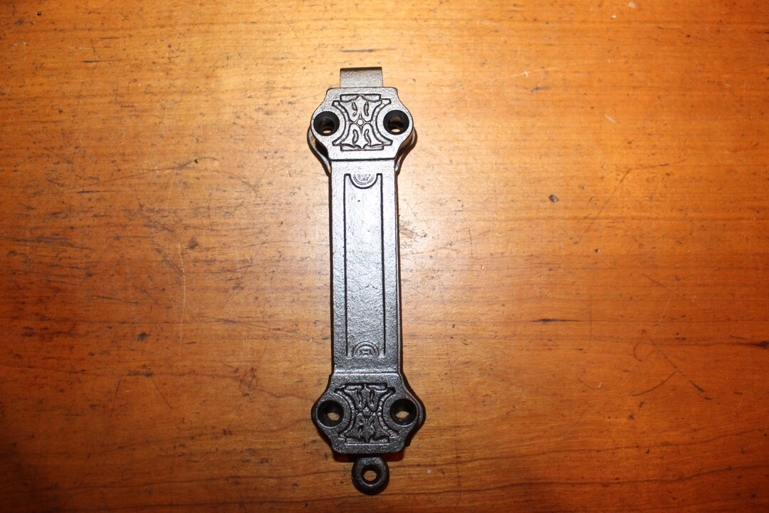 Restored Antique Surface Mount French Door Spring Loaded Bolt Cast Iron ...