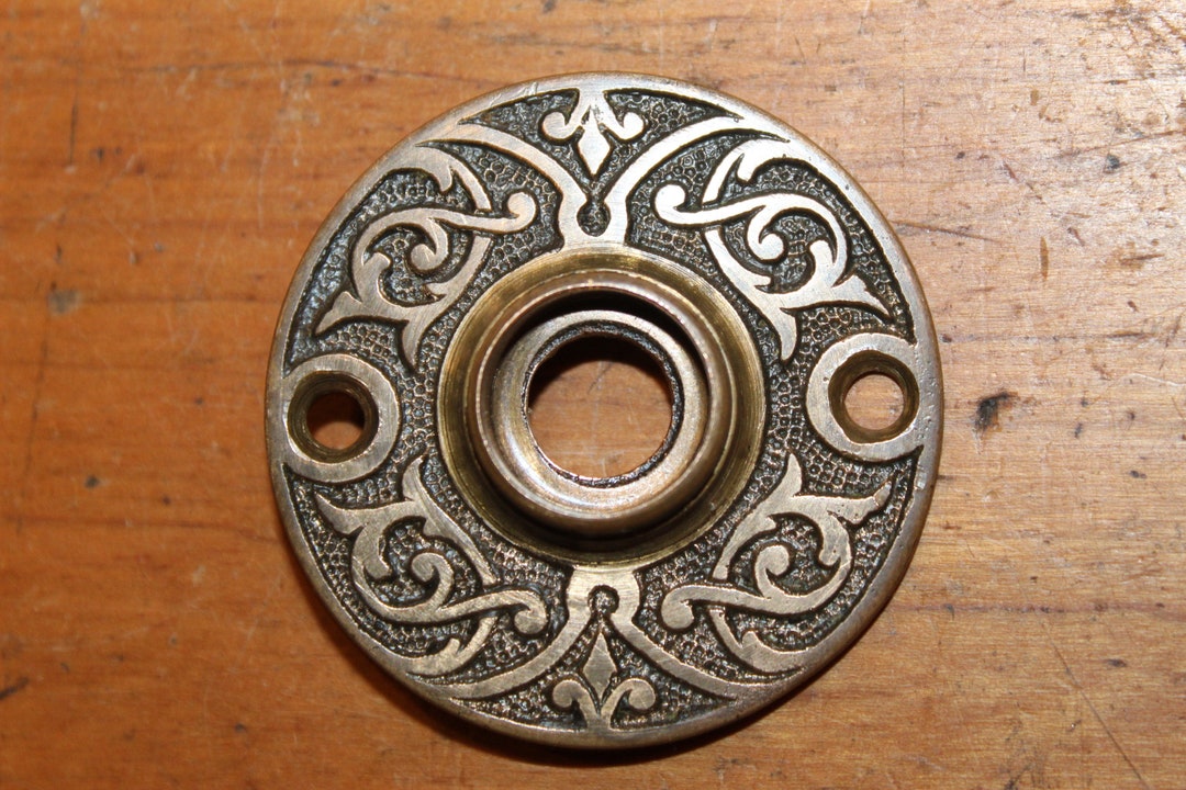 Antique Victorian Cast Bronze Rosette Doorknob Escutcheon EE-78 - Etsy