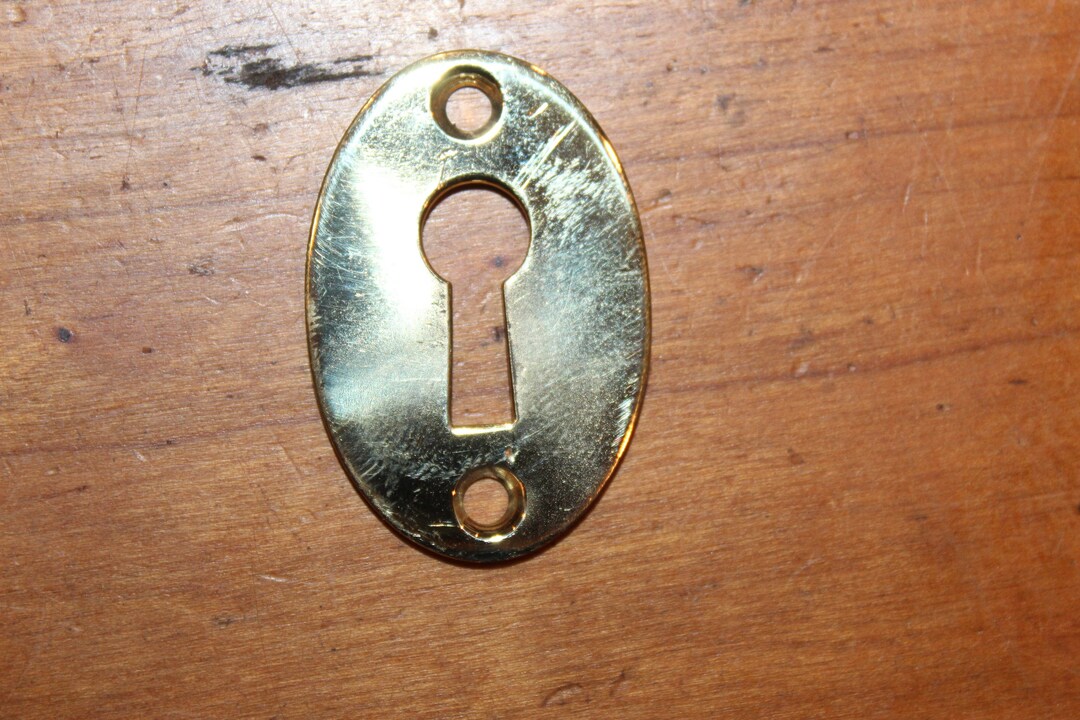 Antique Cast Bronze Oval Door Knob Keyhole Escutcheon CC-63 - Etsy