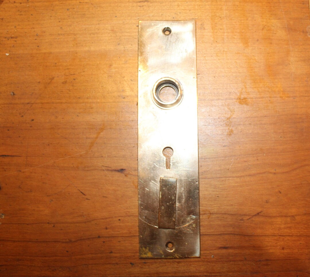 Antique Double Keyhole Cast Bronze Brass Escutcheon With Keyhole Door S ...