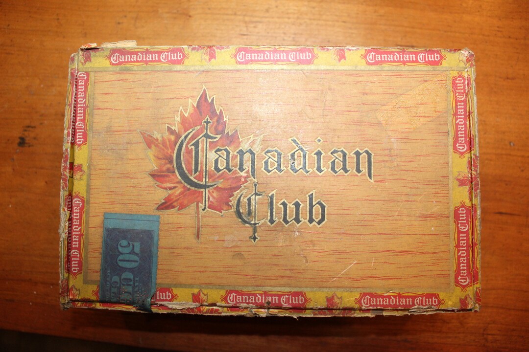 Vintage Canadian Club Cigar Box 5 Cent Factory 160 1st Dist. PA. Worn ...