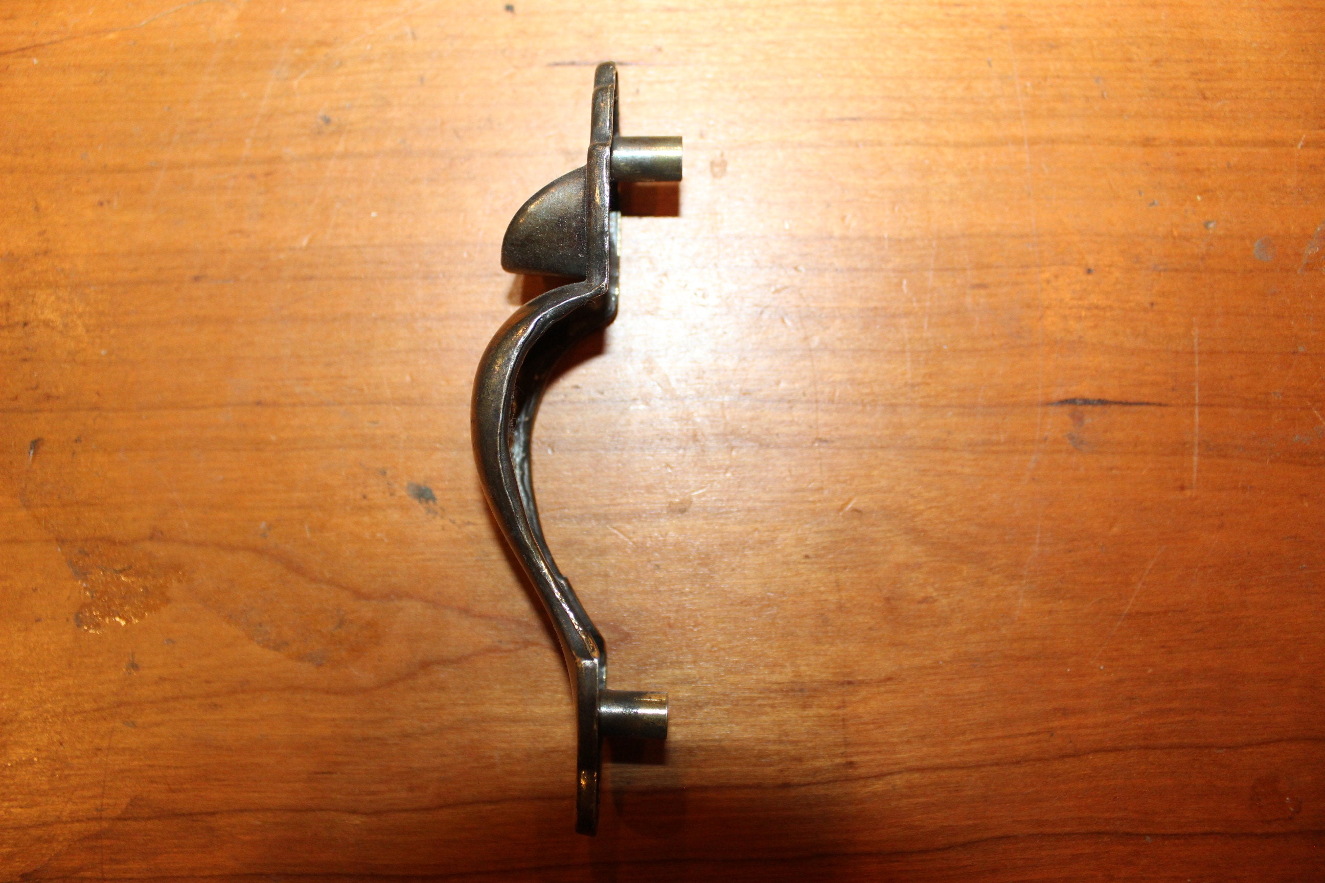 Vintage Faux Cabinet Thumb Pulls or Handles in Antique Brass - Etsy