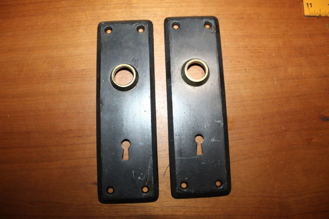 Antique Heavy Cast Iron Keyhole Escutcheon Bower-barff Finish #PC15 S ...