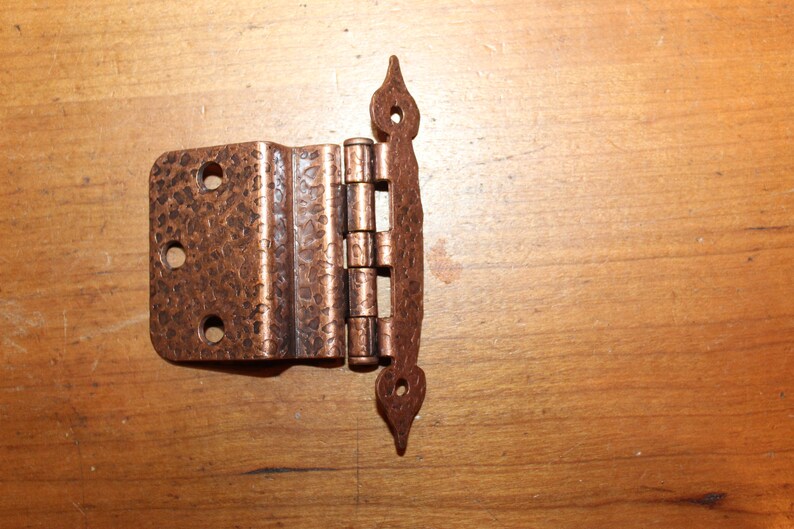 Restored Vintage Hammered Offset Copper Kitchen Cabinet Hinge - Etsy