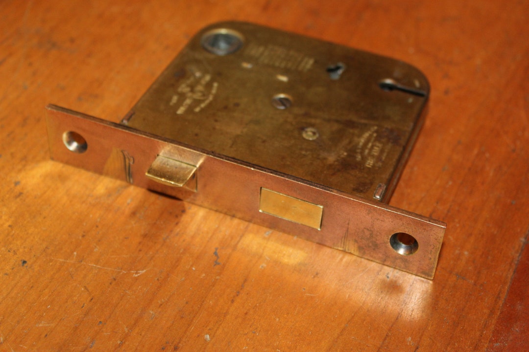 Antique Yale & Towne Junior Vulcan Wrought Steel Bronze Face Mortise ...