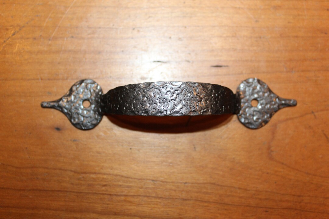 Restored 5 Black Hammered Colonial Spade Drawer Pulls Handles A-25 - Etsy
