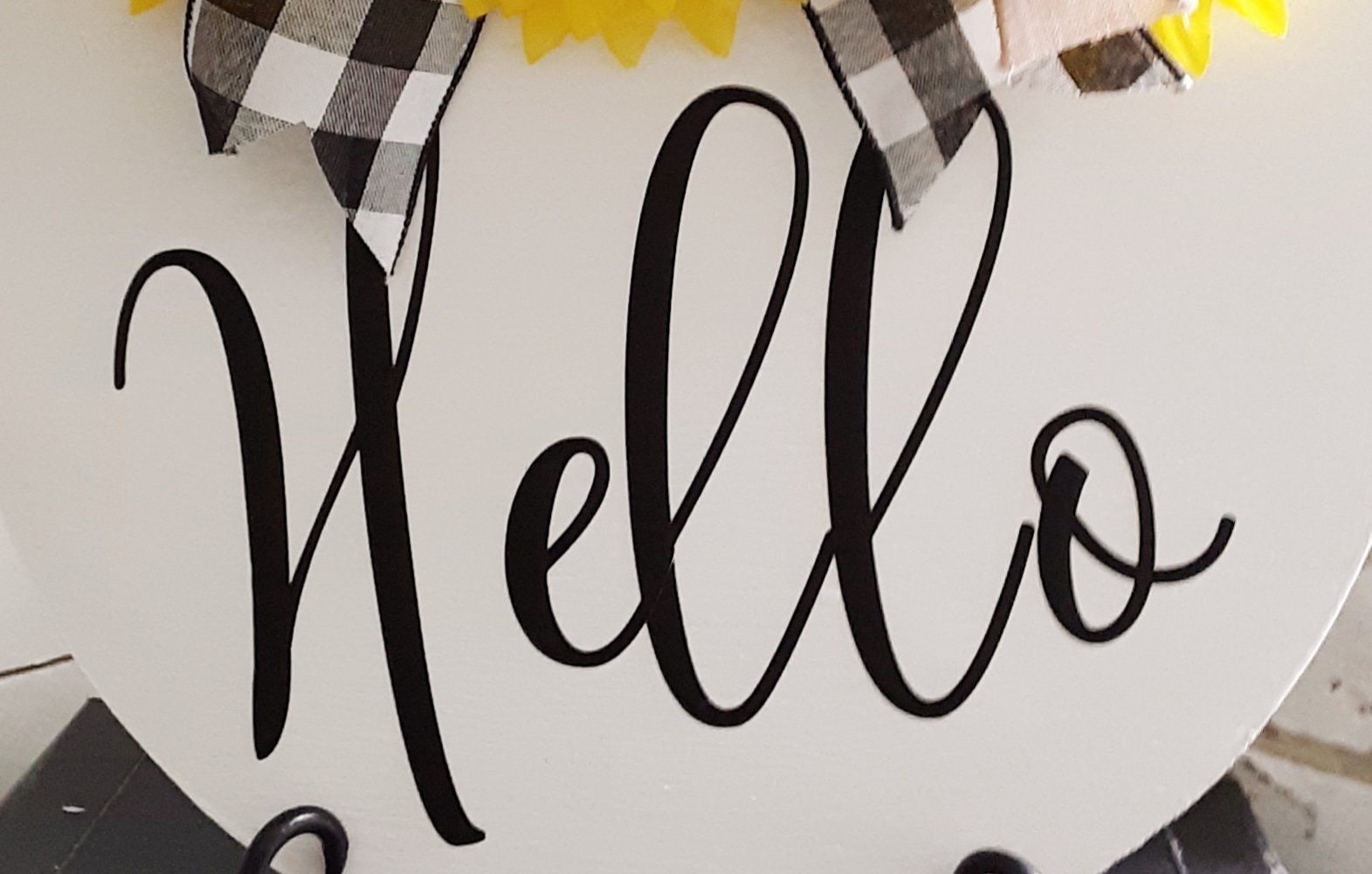 Sunflower Hello, Year Round Decor, Everyday Wreath, Door Hanger, Wall ...