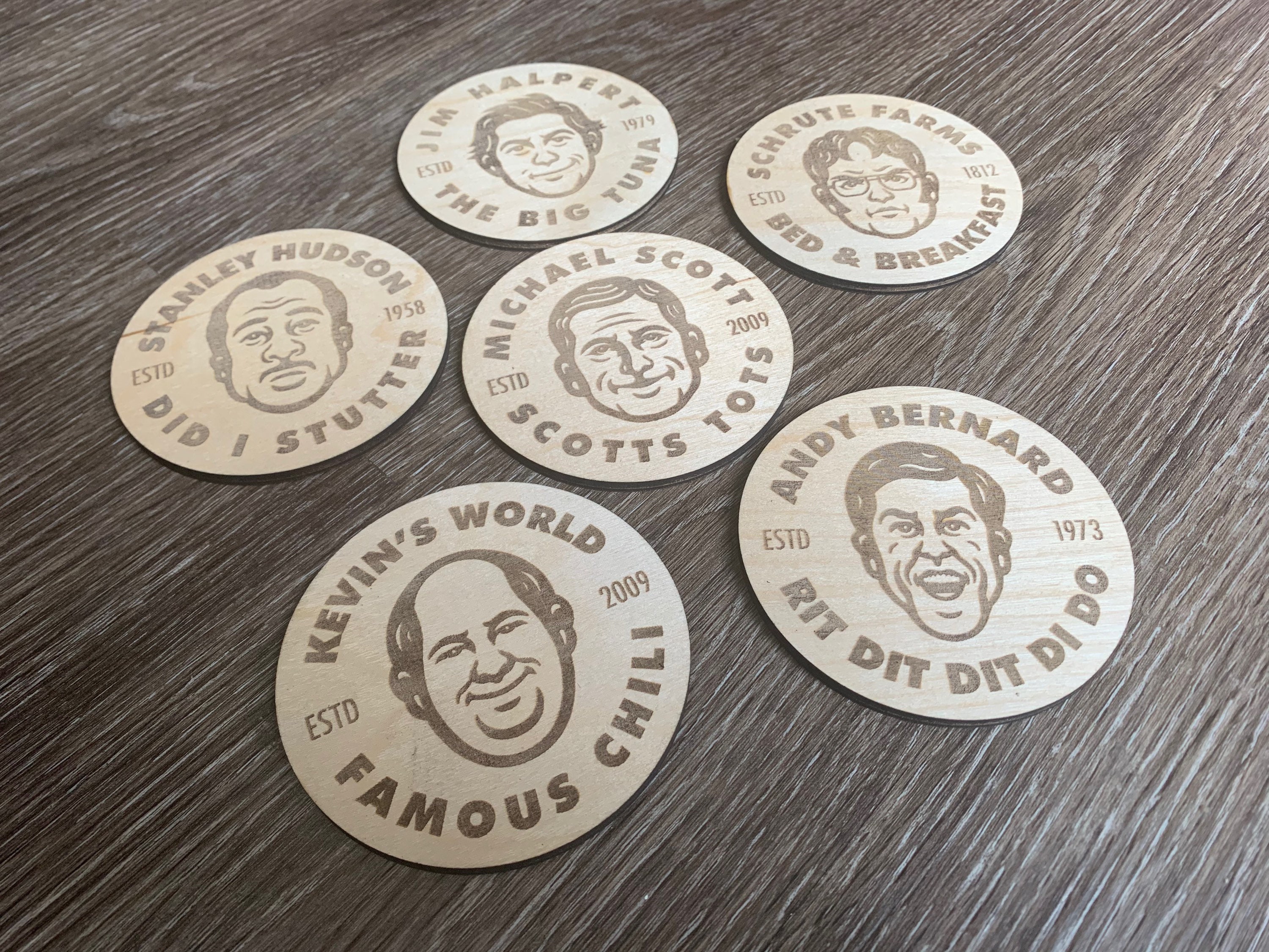 The Office Coasters Set | Etsy