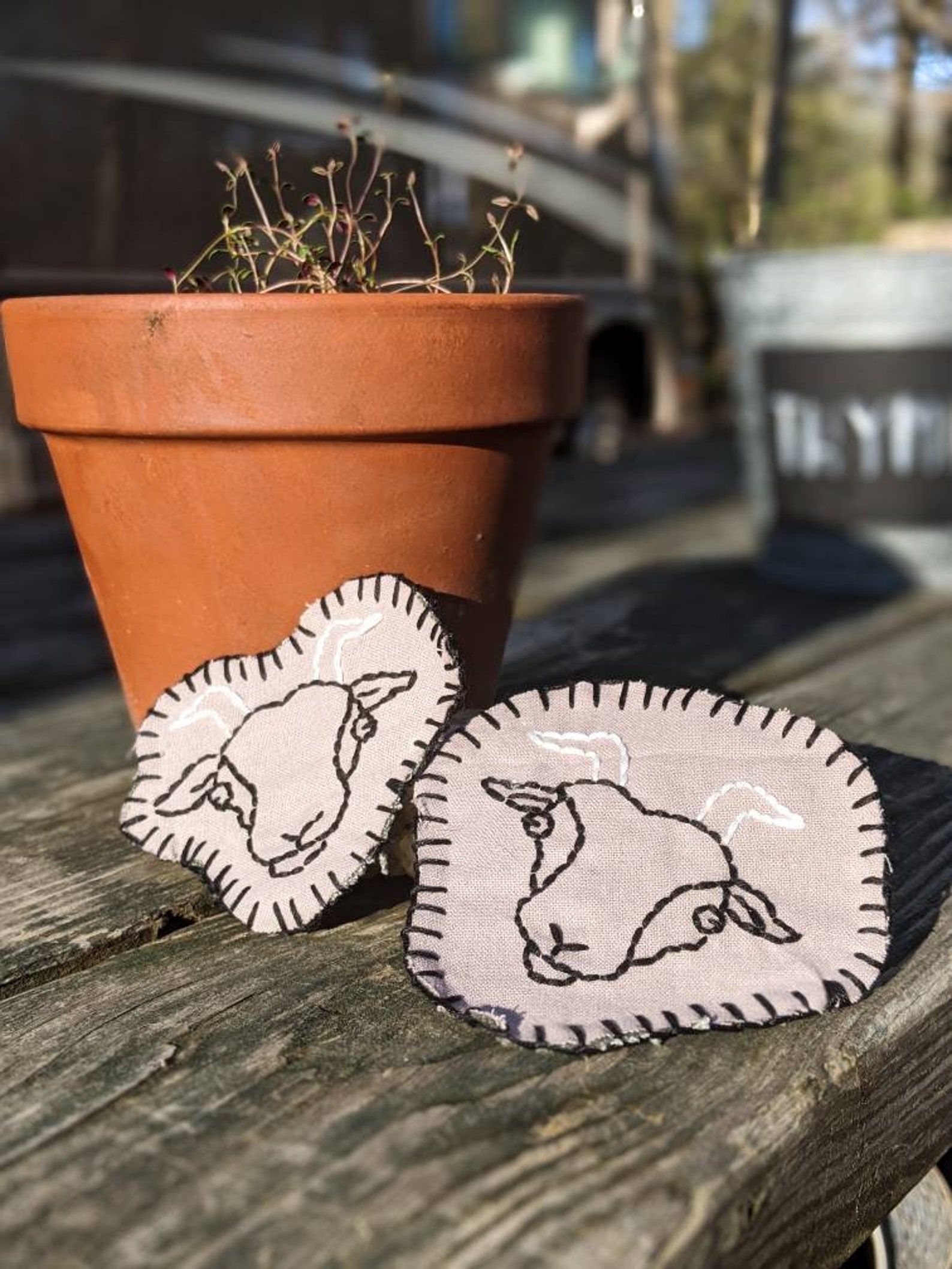 Hand embroidered goat patch Billy goat patch cute goat see | Etsy