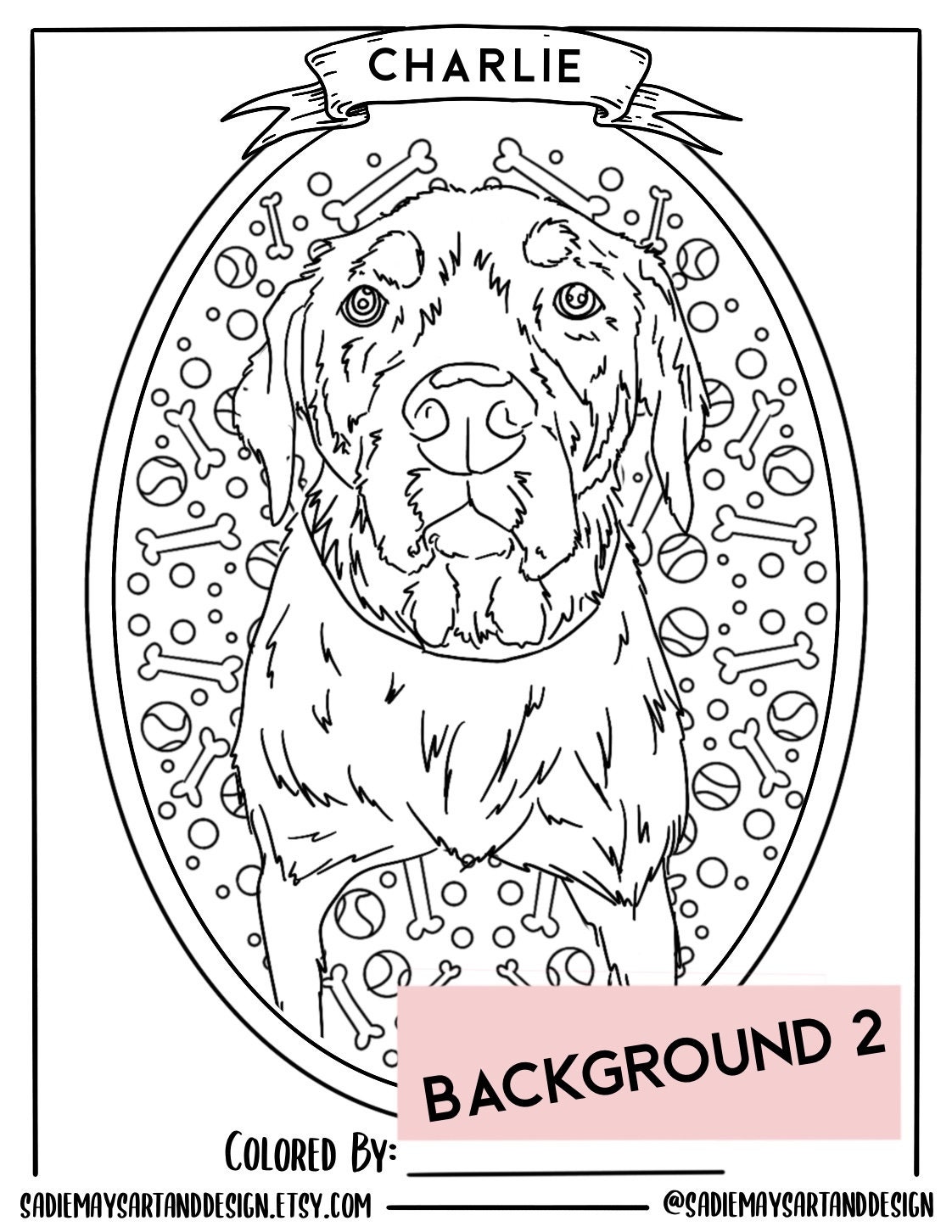 Custom Pet Coloring Pages, Print at Home Custom Coloring Pages for ...