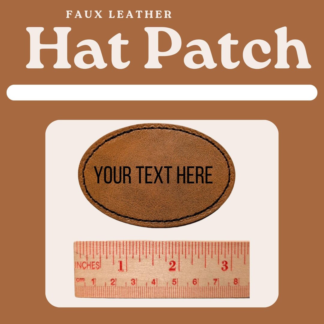 Customizable Faux Leather Hat Patches – Laser Engraved – Personalized ...