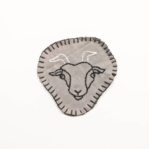 Hand embroidered goat patch Billy goat patch cute goat see | Etsy