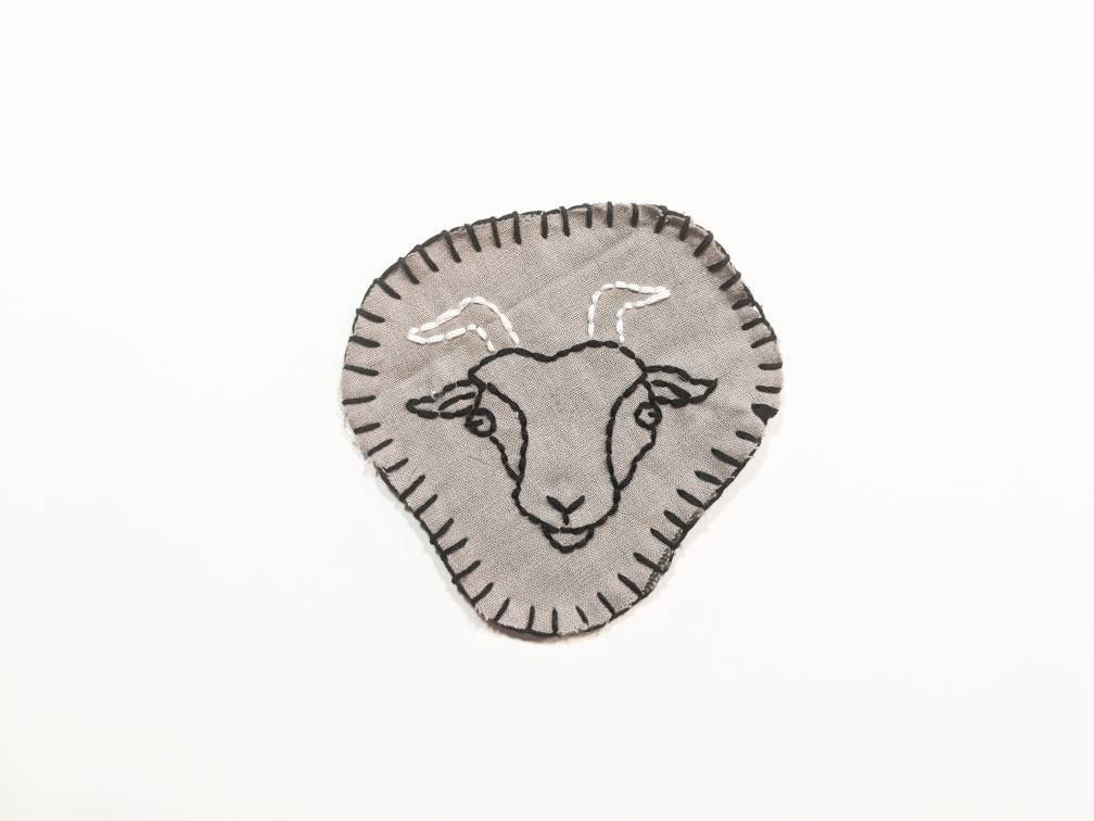 Hand embroidered goat patch Billy goat patch cute goat see | Etsy