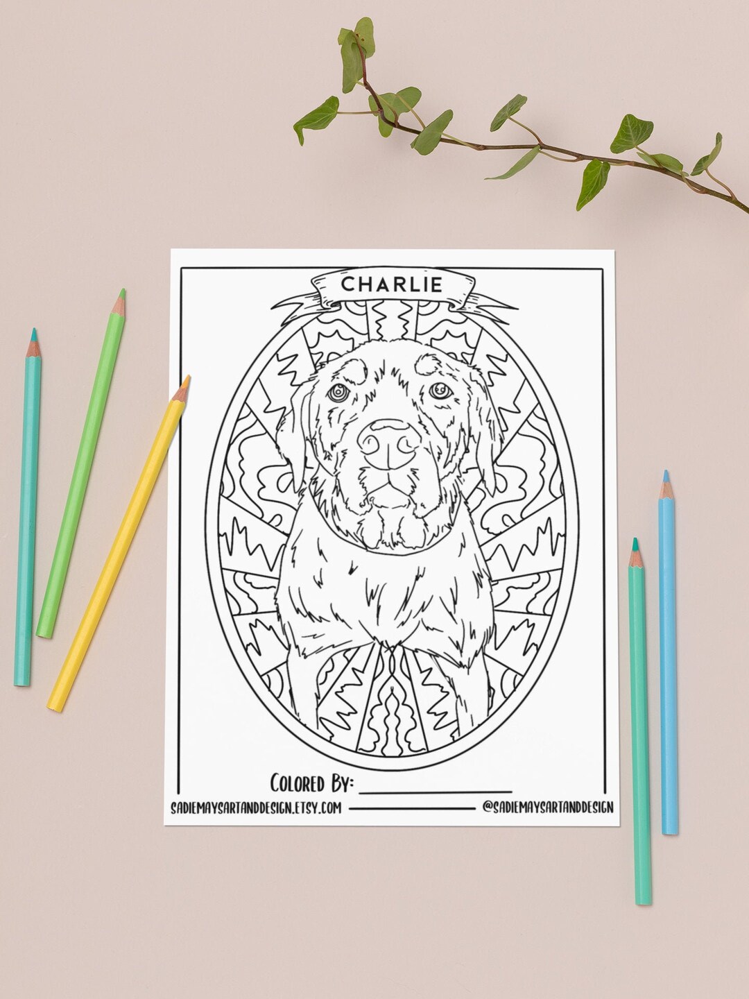 Custom Pet Coloring Pages, Print at Home Custom Coloring Pages for ...