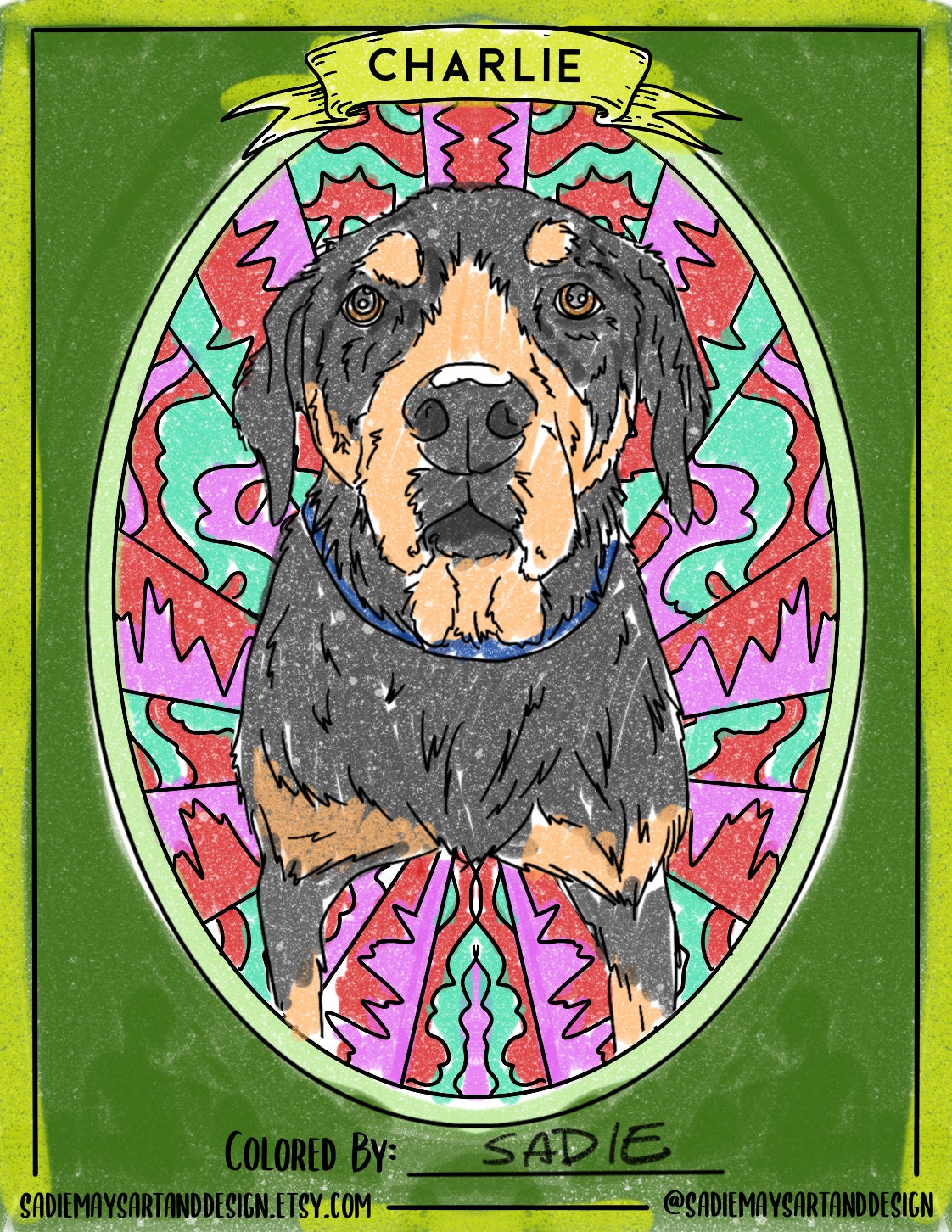 Custom Pet Coloring Pages, Print at Home Custom Coloring Pages for ...
