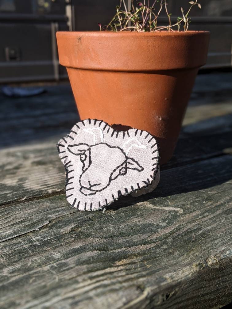 Hand embroidered goat patch Billy goat patch cute goat see | Etsy