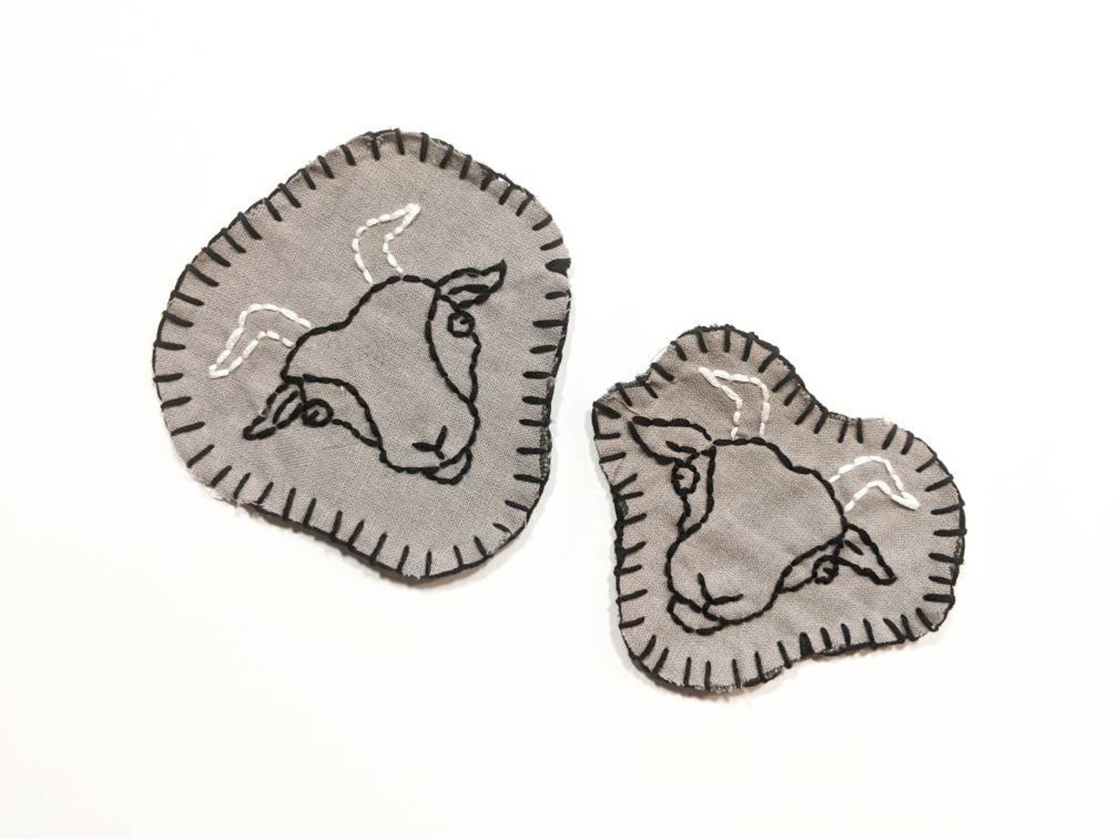 Hand embroidered goat patch Billy goat patch cute goat see | Etsy