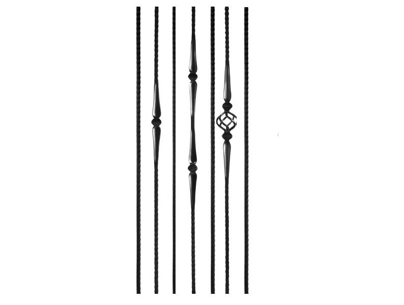 Satin Black Gothic Iron Balusters - 9/16" Hammered Balusters - Etsy