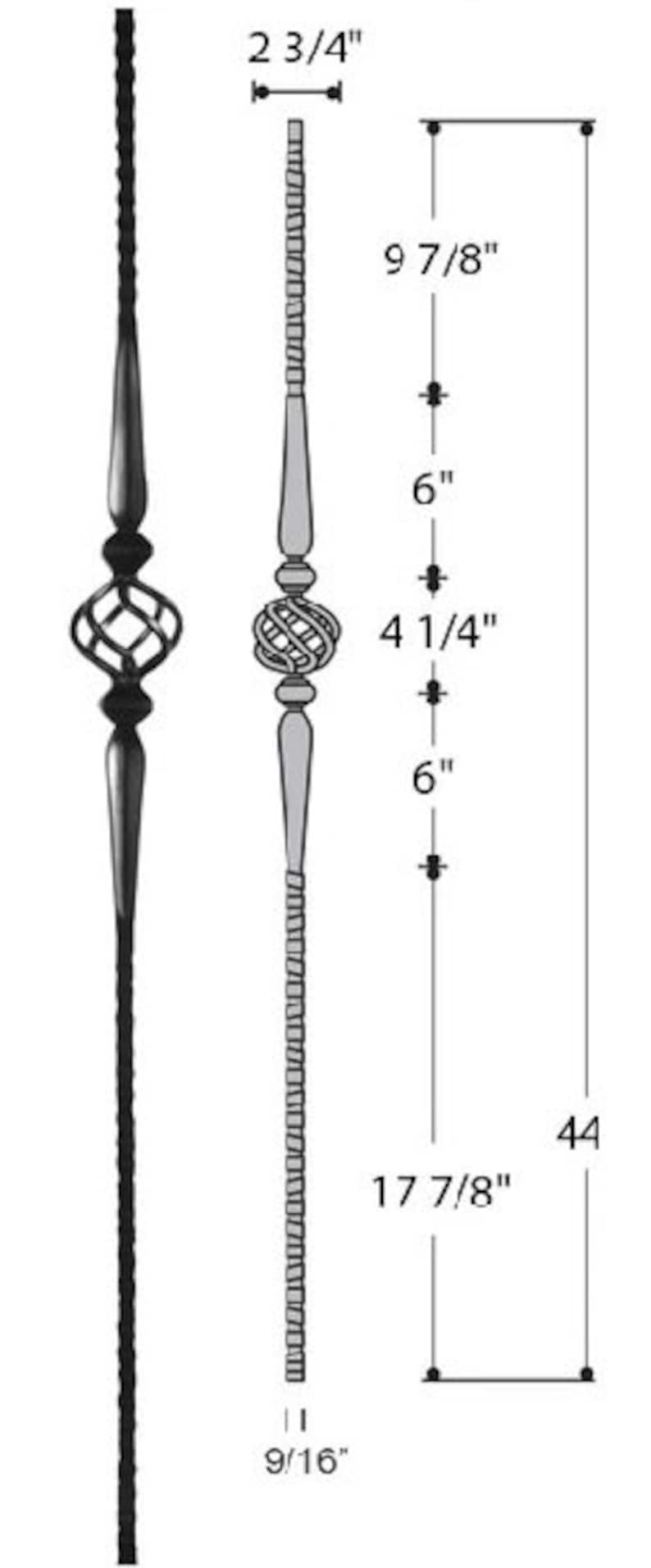 Satin Black Gothic Iron Balusters - 9/16" Hammered Balusters - Etsy