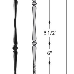 Satin Black Gothic Iron Balusters - 9/16" Hammered Balusters - Etsy