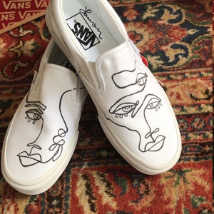Custom Vans Made to Order Hand Painted Vans Abstract Gift Unique Gift ...