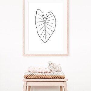 Kalo Print // Black and White Print // Hawaiian Wall Art // Aloha Art ...